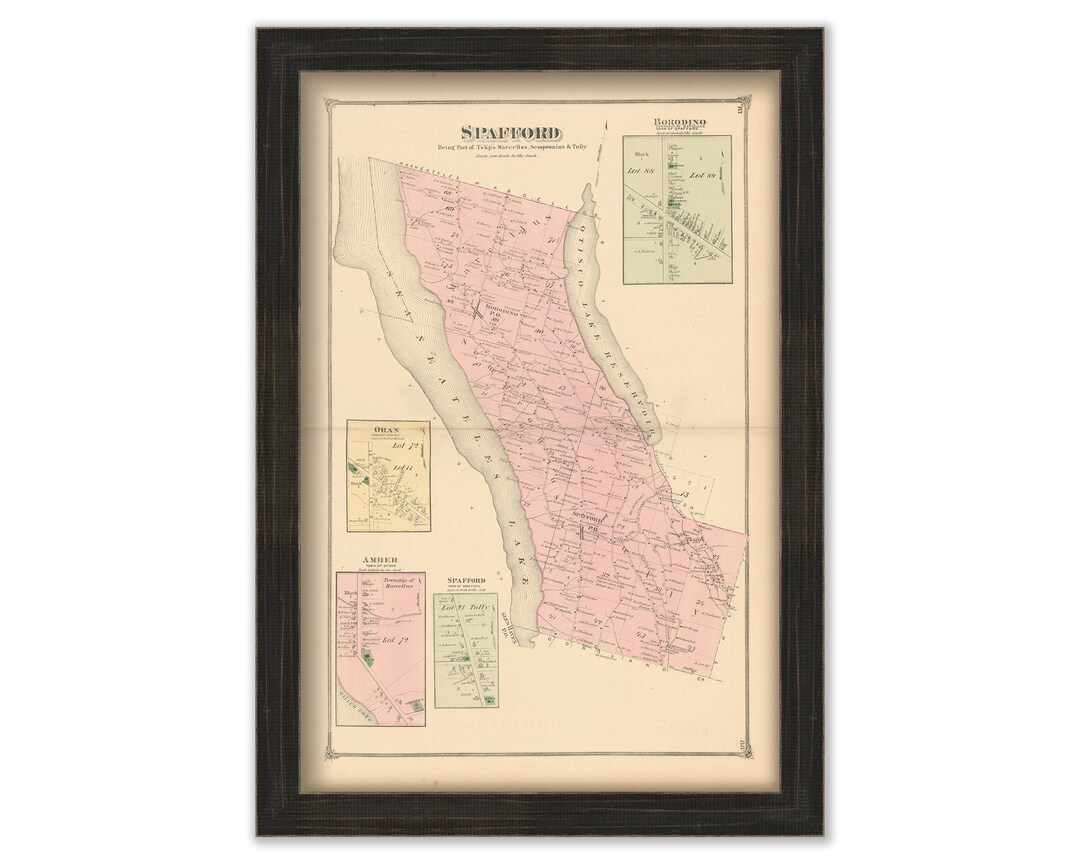 SPAFFORD, New York - 1874 Map - Etsy