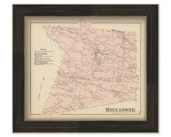 Millstone Map A Map Of Rariton (Raritan)River, Milstone (Millstone)