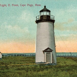 CAPE POGE LIGHTHOUSE, Martha's Vineyard, Massachusetts - 1920s Print - Etsy