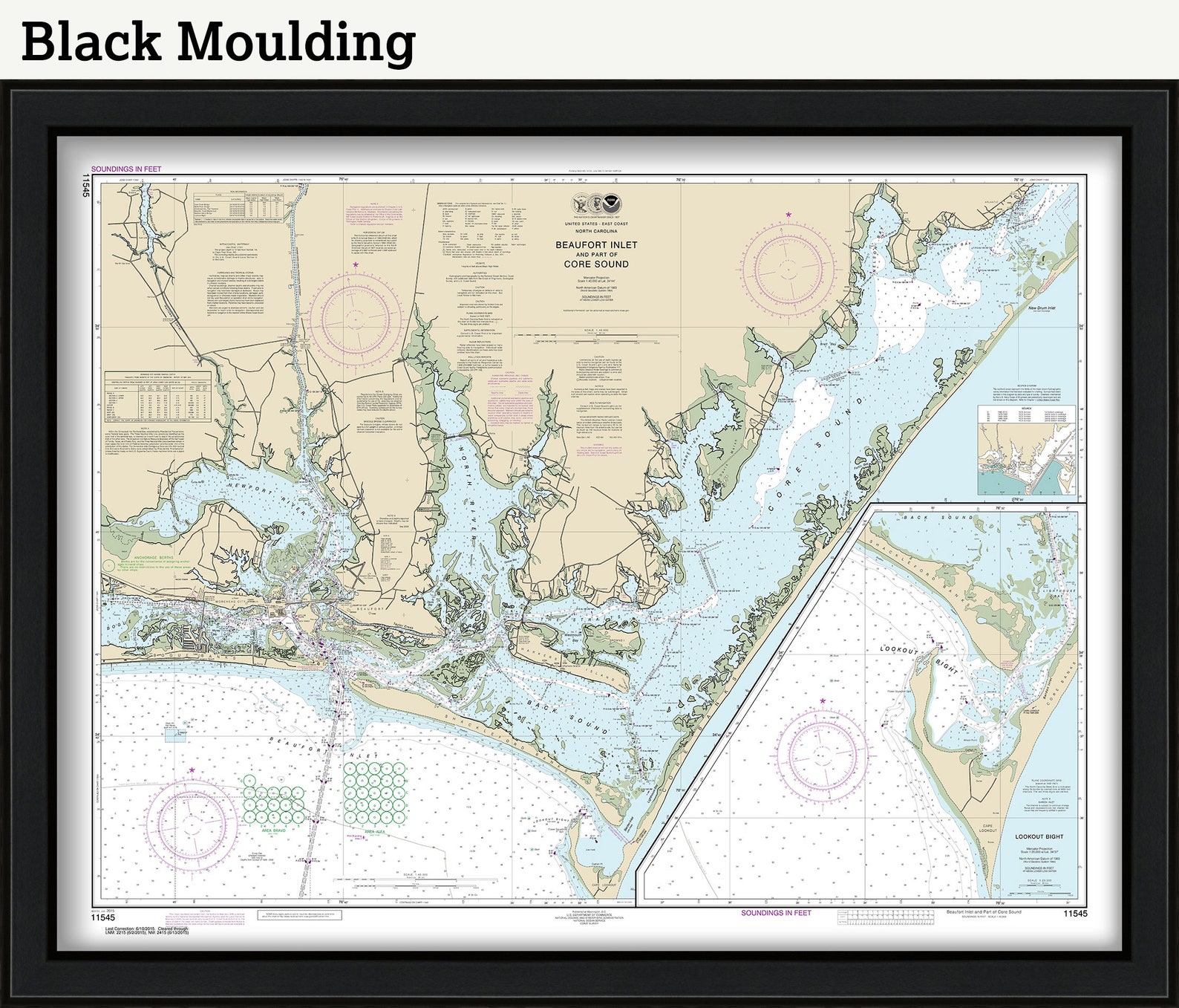 BEAUFORT INLET, North Carolina - 2015 Nautical Chart - Etsy