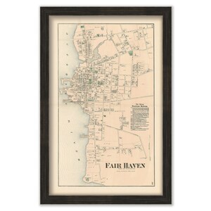 FAIRHAVEN, Massachusetts 1871 Map - Replica or GENUINE ORIGINAL - Etsy