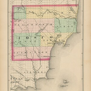 IOSCO COUNTY, Michigan 1873 Map - Replica or Genuine Original - Etsy