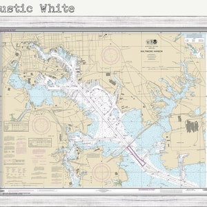 BALTIMORE HARBOR, Maryland 2018 Nautical Chart - Etsy