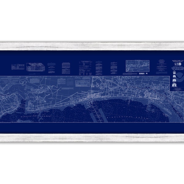 Nautical Map Biloxi - Etsy