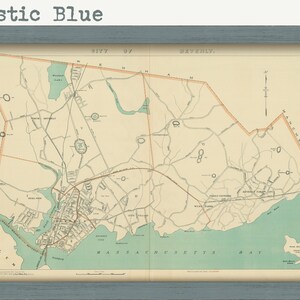 BEVERLY, Massachusetts, 1904 Map/chart - Replica or GENUINE Original - Etsy