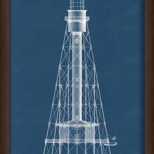 ALLIGATOR REEF LIGHT, Florida - Blueprint Drawing and Plan of the ...