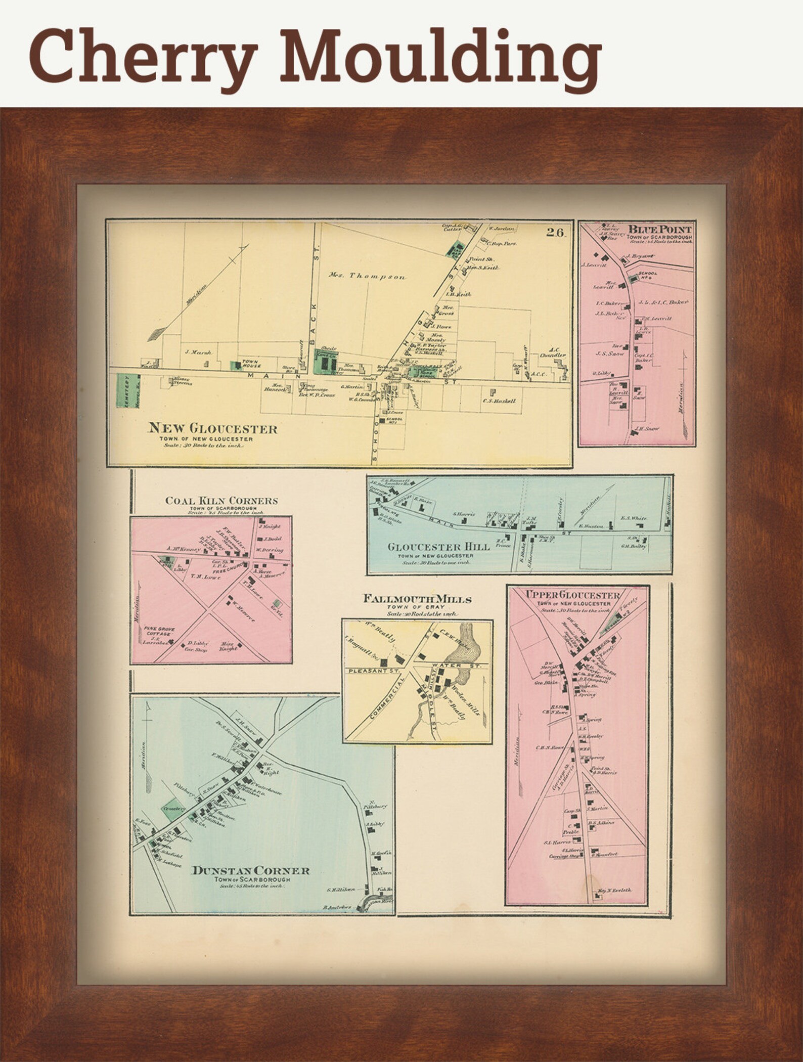 New Gloucester Scarborough and Gray Maine 1871 Map Replica - Etsy
