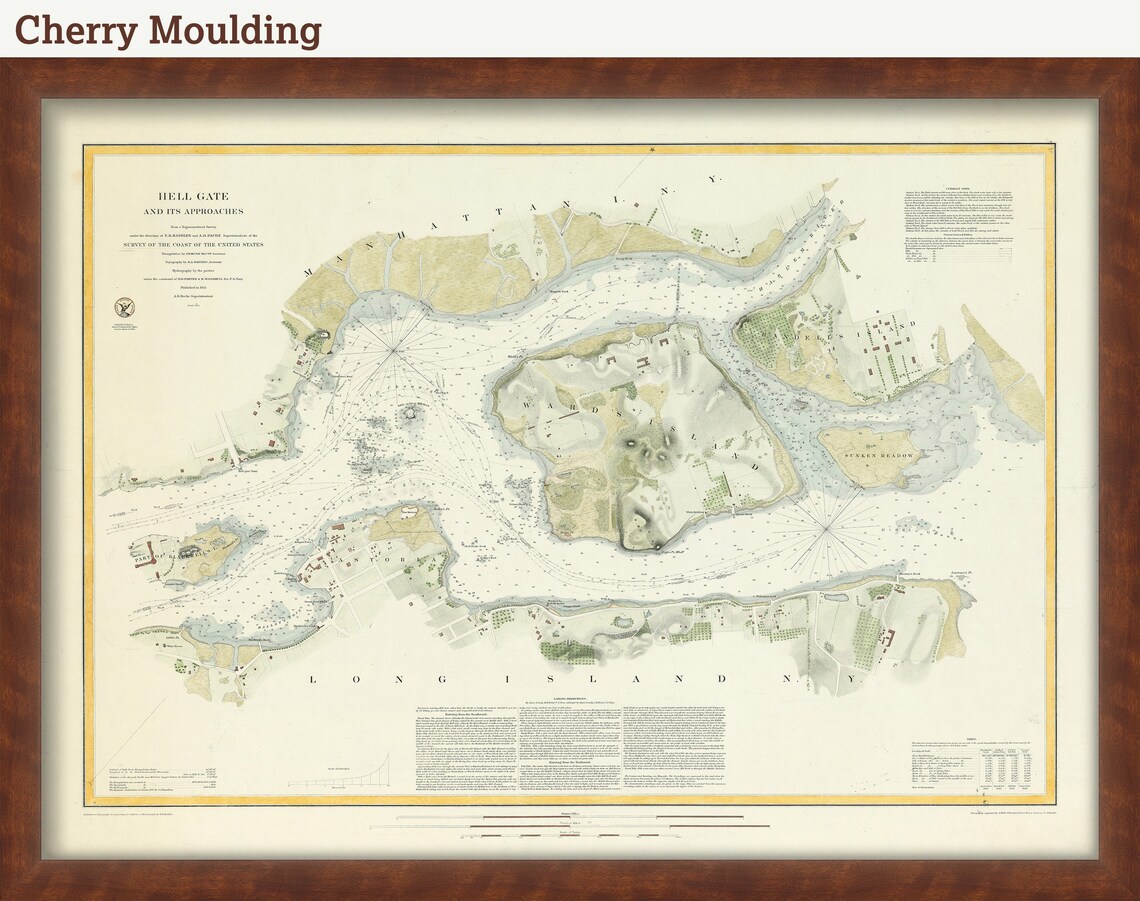 HELL GATE New York City Nautical Chart by United States | Etsy