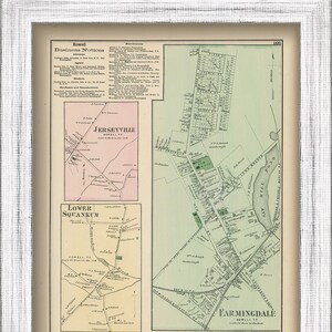 Village of FARMINGDALE, New Jersey 1873 Map - Replica or Genuine ...