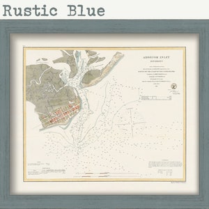 ABSECOM INLET, New Jersey 1864 Nautical Chart - Etsy