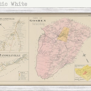 GOSHEN, New York 1903 Map - Replica or Genuine Original - Etsy