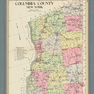 COLUMBIA County, New York 1912 Map, Replica or GENUINE ORIGINAL - Etsy