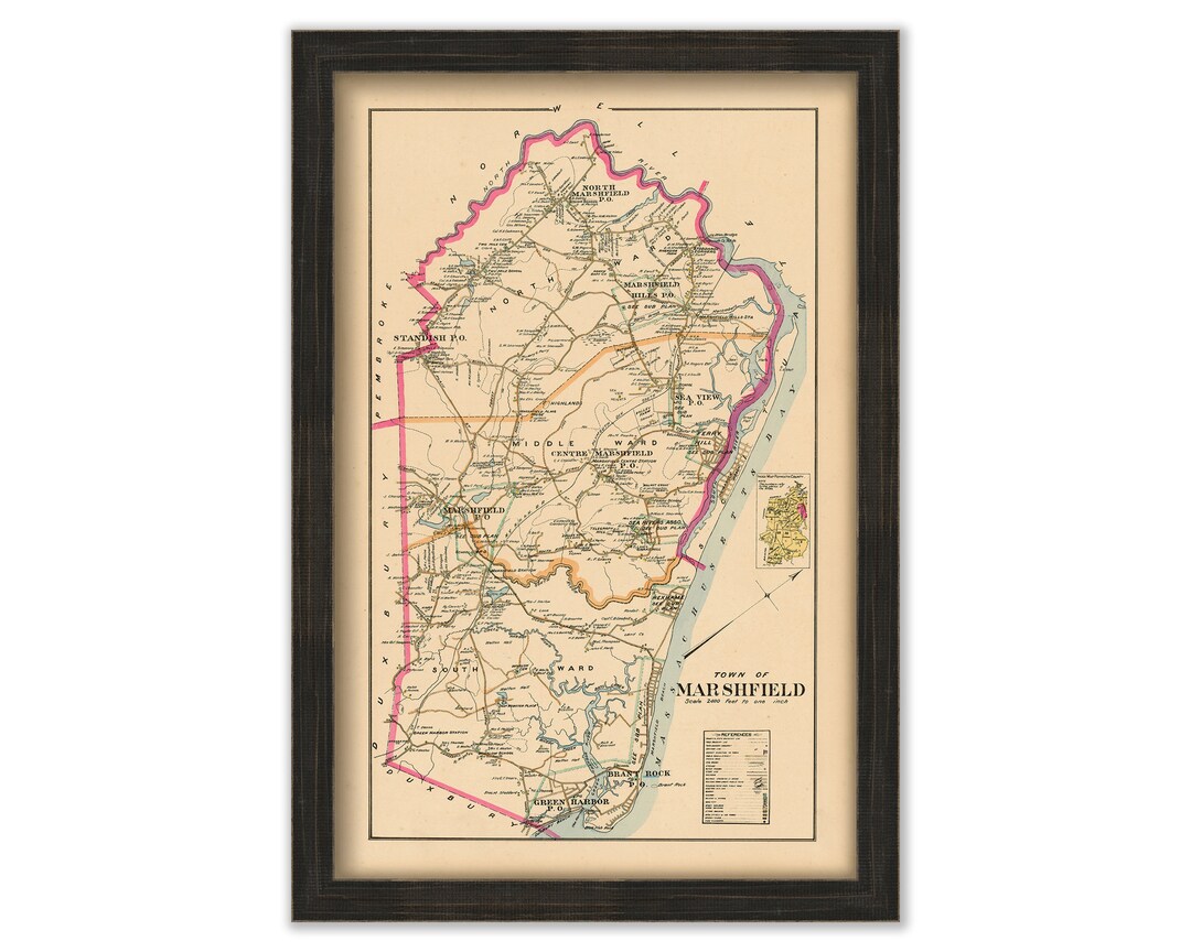 MARSHFIELD, Massachusetts - 1903 Map - Etsy