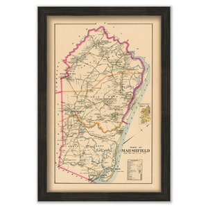 MARSHFIELD, Massachusetts - 1903 Map - Etsy