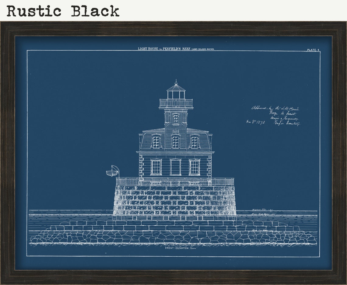 PENFIELD REEF LIGHTHOUSE, Fairfield County, Connecticut - Blueprint ...