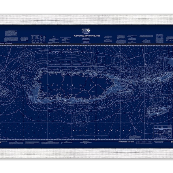Virgin Islands Nautical Chart - Etsy