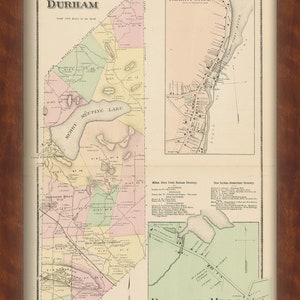 Town of New Durham, New Hampshire 1871 Map, Replica or GENUINE ORIGINAL ...