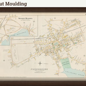 Village of FOXBOROUGH, Massachusetts 1888 Map - Etsy