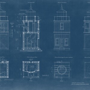 FORT CARROL LIGHTHOUSE, Baltimore, Maryland - Blueprint Drawing and ...