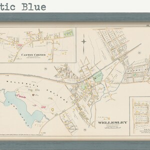Wellesley College and Village, Massachusetts 1888 Map - Etsy