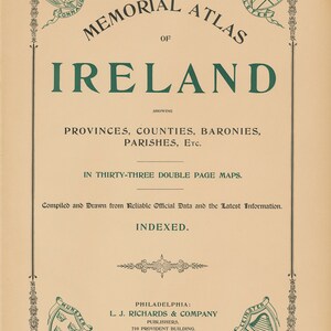 COUNTY ROSCOMMON, Ireland 1901 Map - Replica or GENUINE Original - Etsy