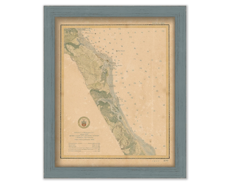 HUMAROCK as an ISLAND, Scituate, Massachusetts 1905 Chart - Etsy