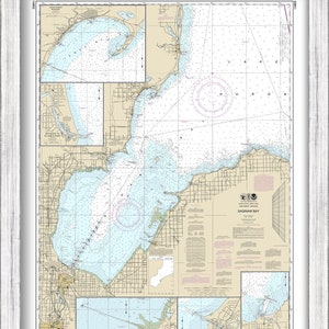 SAGINAW BAY, Michigan - 2014 Nautical Chart - Etsy