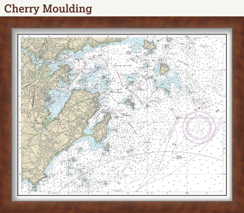 MARBLEHEAD HARBOR Massachusetts Nautical Chart 2013 - Etsy