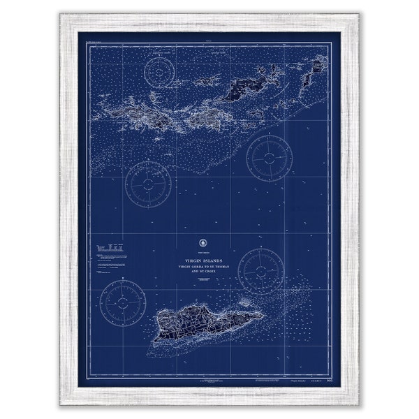 Virgin Islands Nautical Chart - Etsy