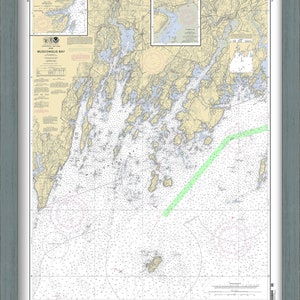 MONHEGAN ISLAND and Muscongus Bay, Maine - Nautical Chart 2011 - Etsy