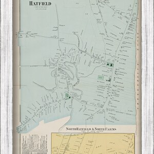 Village of HATFIELD, Massachusetts 1873 Map - Etsy