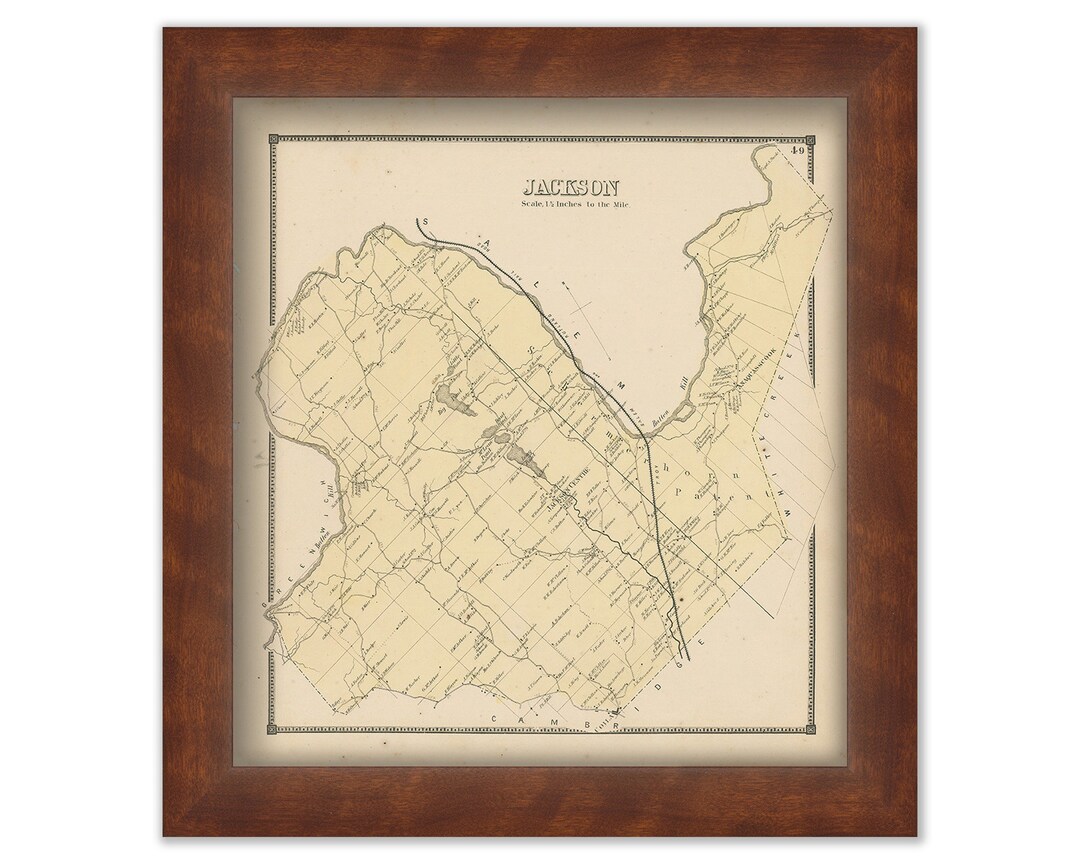 Town of JACKSON, New York 1866 Map - Etsy