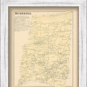 BUSHKILL, Pennsylvania 1872 Map - Replica or Genuine Original - Etsy