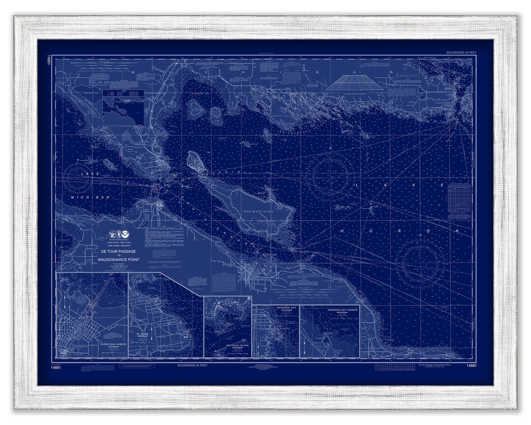 De Tour Passage to Waugoshance Point, Michigan - 2014 Nautical Chart ...