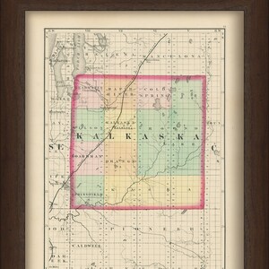KALKASKA COUNTY, Michigan 1873 Map - Replica or Genuine Original - Etsy