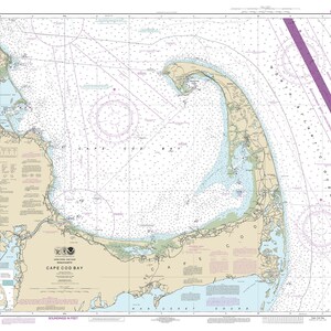 CAPE COD BAY, Massachusetts - 2013 Nautical Chart - Etsy