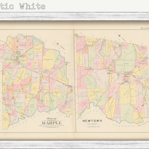 MARPLE and NEWTOWN, Pennsylvania - 1892 Map - Etsy