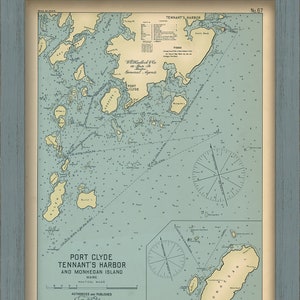Port Clyde, Tennant's Harbor and Monhegan Island, Maine 1909 - Nautical ...