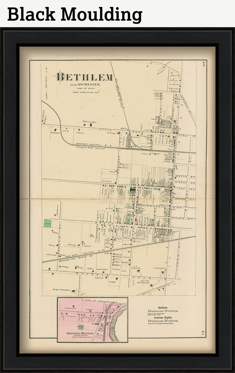Village of BETHLEM New York 1872 Map - Etsy