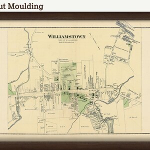 Village of WILLIAMSTOWN, Massachusetts 1871 Map - Replica or Genuine ...