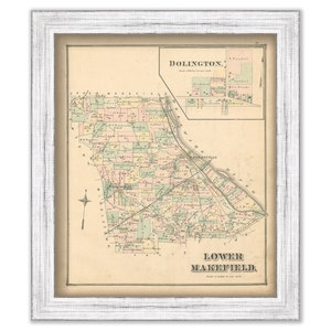 LOWER MAKEFIELD, Pennsylvania - 1876 Map - Etsy