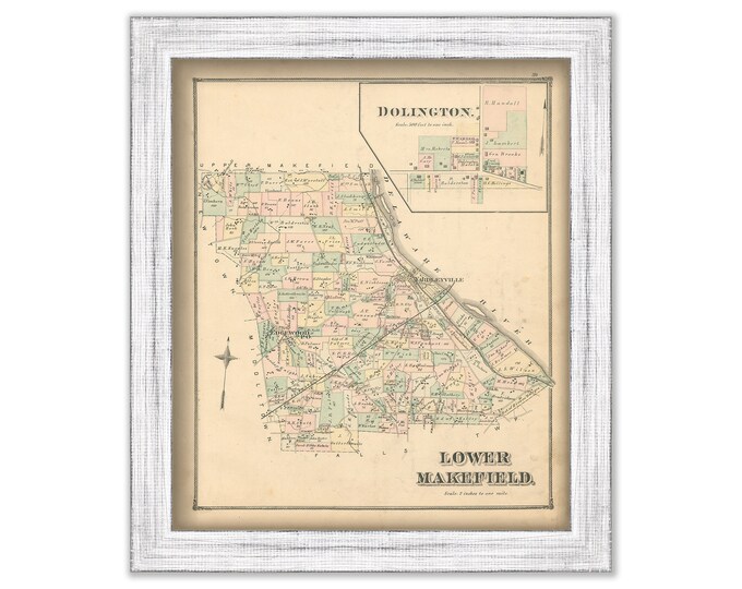 LOWER MAKEFIELD, Pennsylvania 1876 Map - Etsy