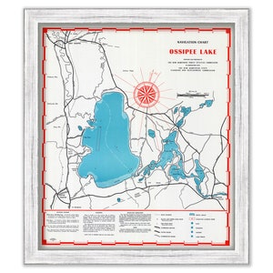 LAKE OSSIPEE, New Hampshire 1958 Nautical Chart - Etsy