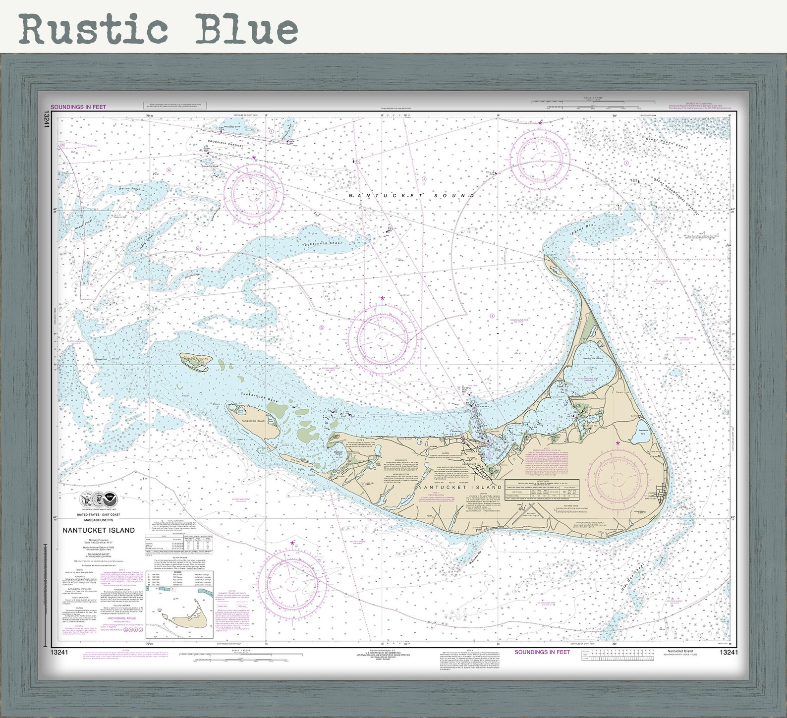 NANTUCKET, Massachusetts - Nautical Chart 2019 - Etsy