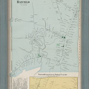 Village of HATFIELD, Massachusetts 1873 Map - Etsy