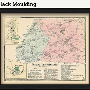 Towns of DANA and PETERSHAM, Massachusetts 1870 Maps - Etsy