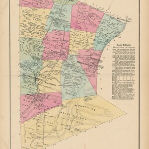 SOUTH MIDDLETON, Pennsylvania 1872 Map - Replica or Genuine ORIGINAL - Etsy