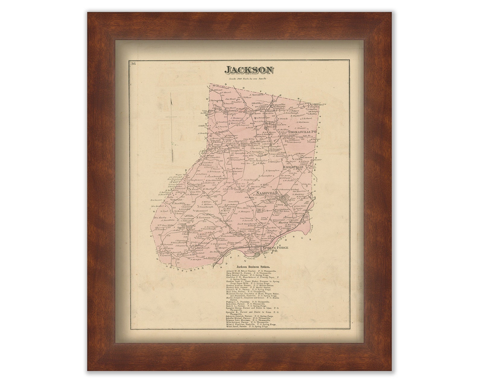 JACKSON, Pennsylvania 1876 Map - Replica or Genuine ORIGINAL - Etsy