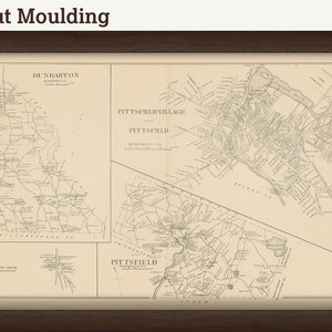 DUNBARTON and PITTSFIELD, New Hampshire 1892 Map, Replica or Genuine ...