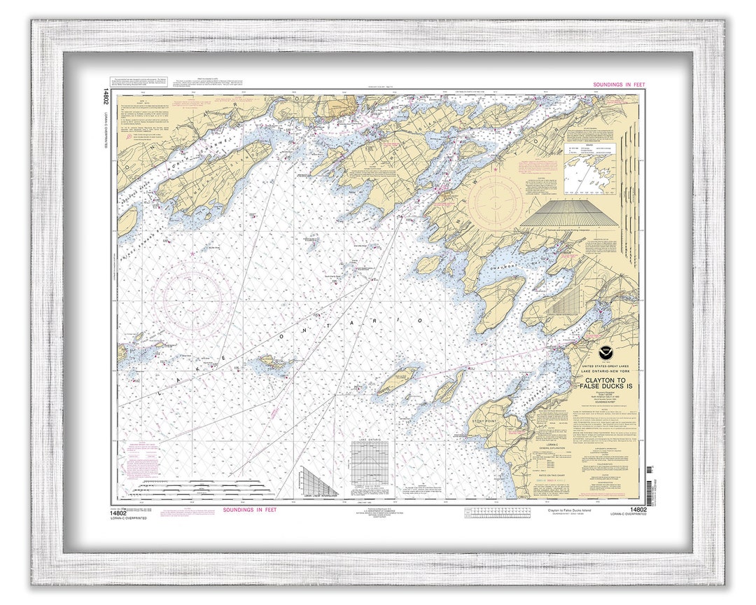 Clayton to False Duck Island, New York - 2005 Nautical Chart - Etsy